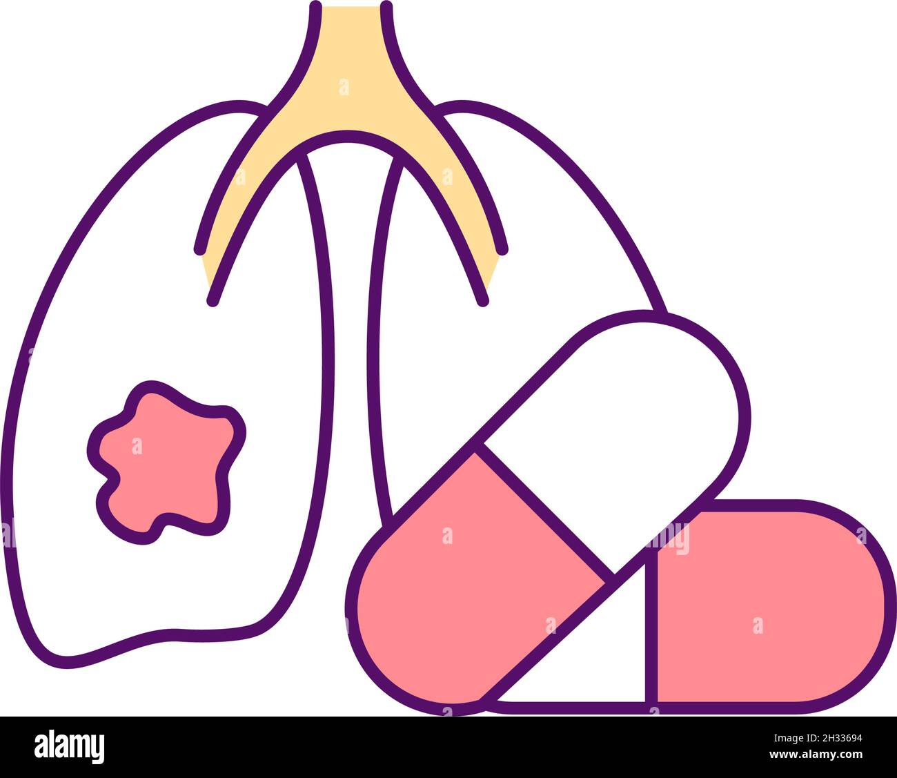 Drug treatment lung disease Stock Vector Images - Alamy