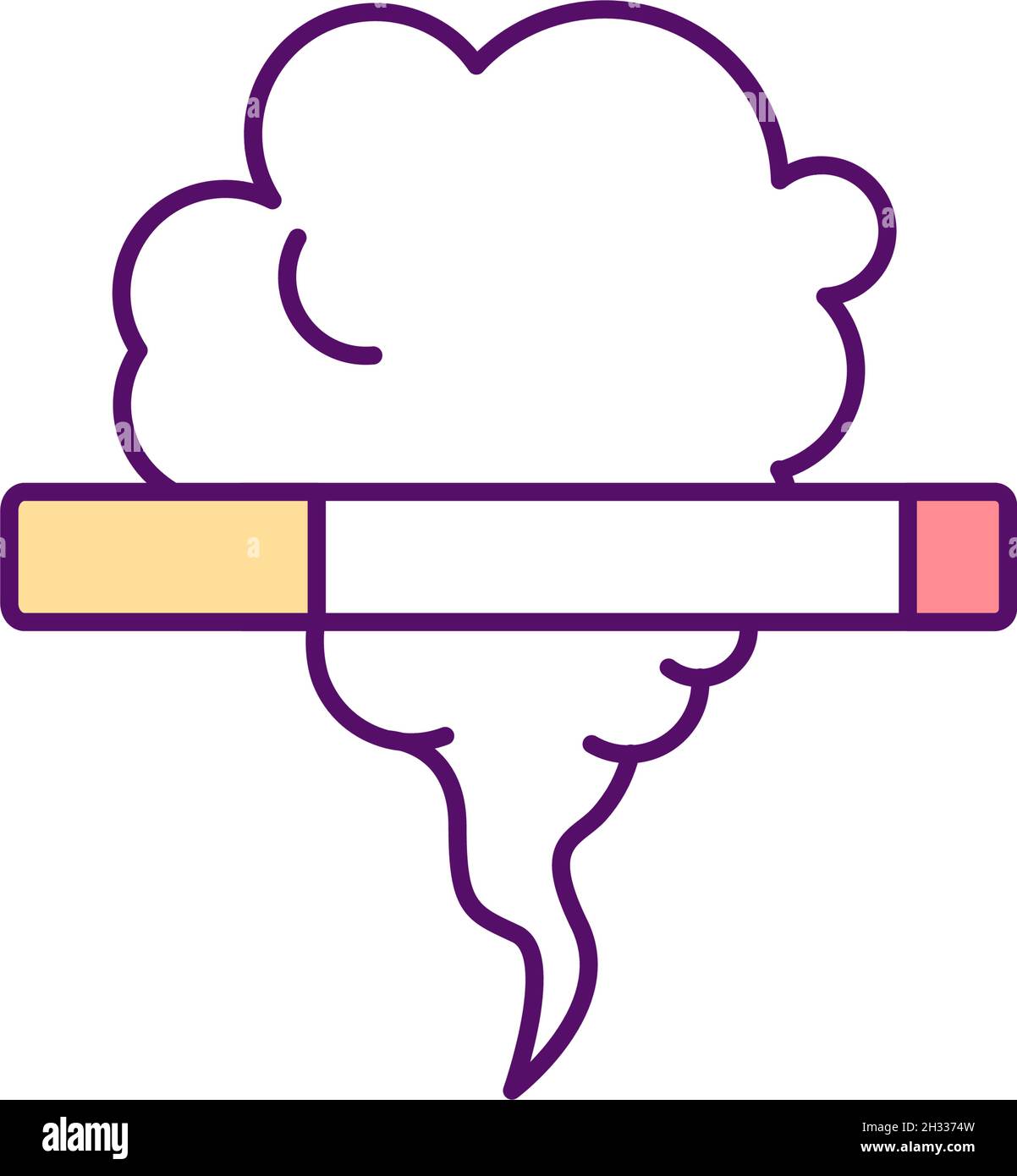 Smoking cigarettes RGB color icon Stock Vector Image & Art - Alamy