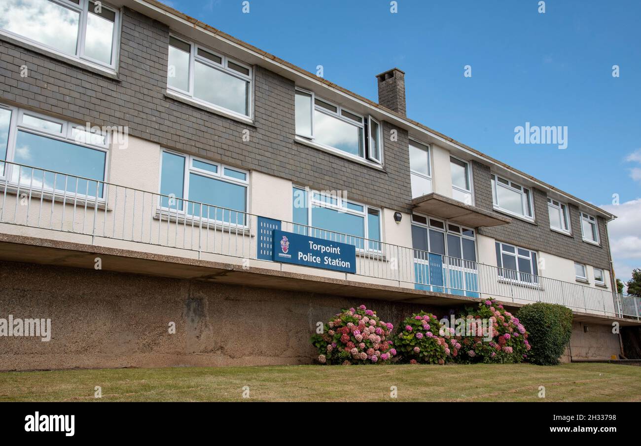 Torpoint, Cornwall, England, UK. 2021. An exterior view of Torpoint ...