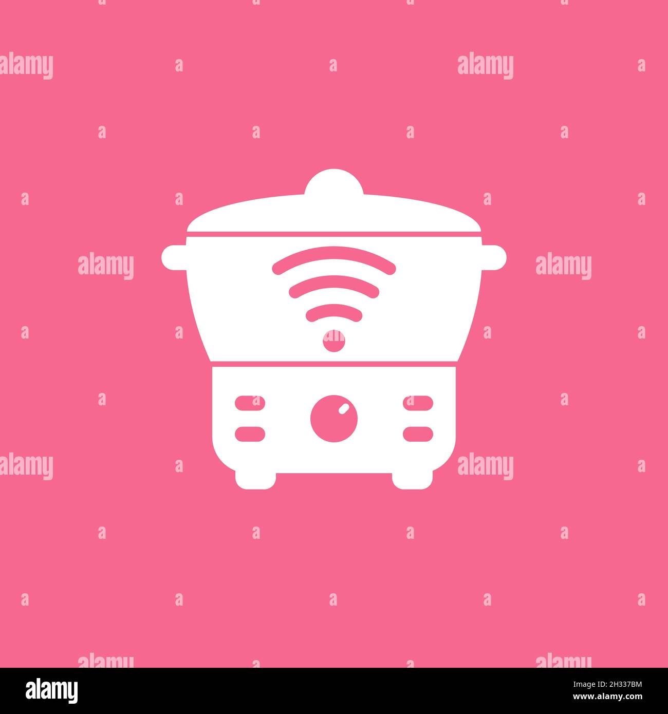 smart cooker icon, steamer, crock-pot vector Stock Vector Image & Art ...