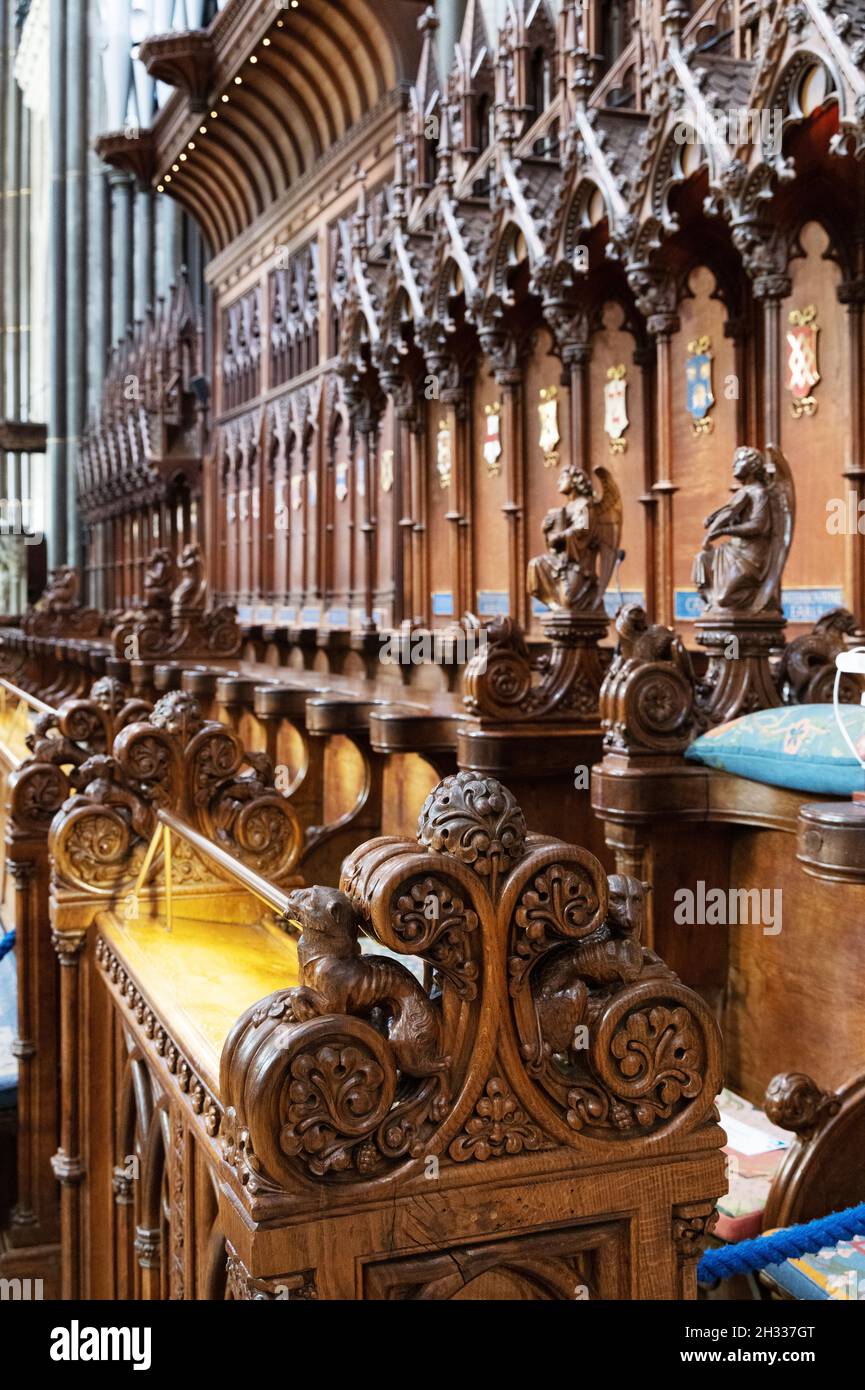 Salisbury Cathedral quire carvings; medieval wooden carving in the ...
