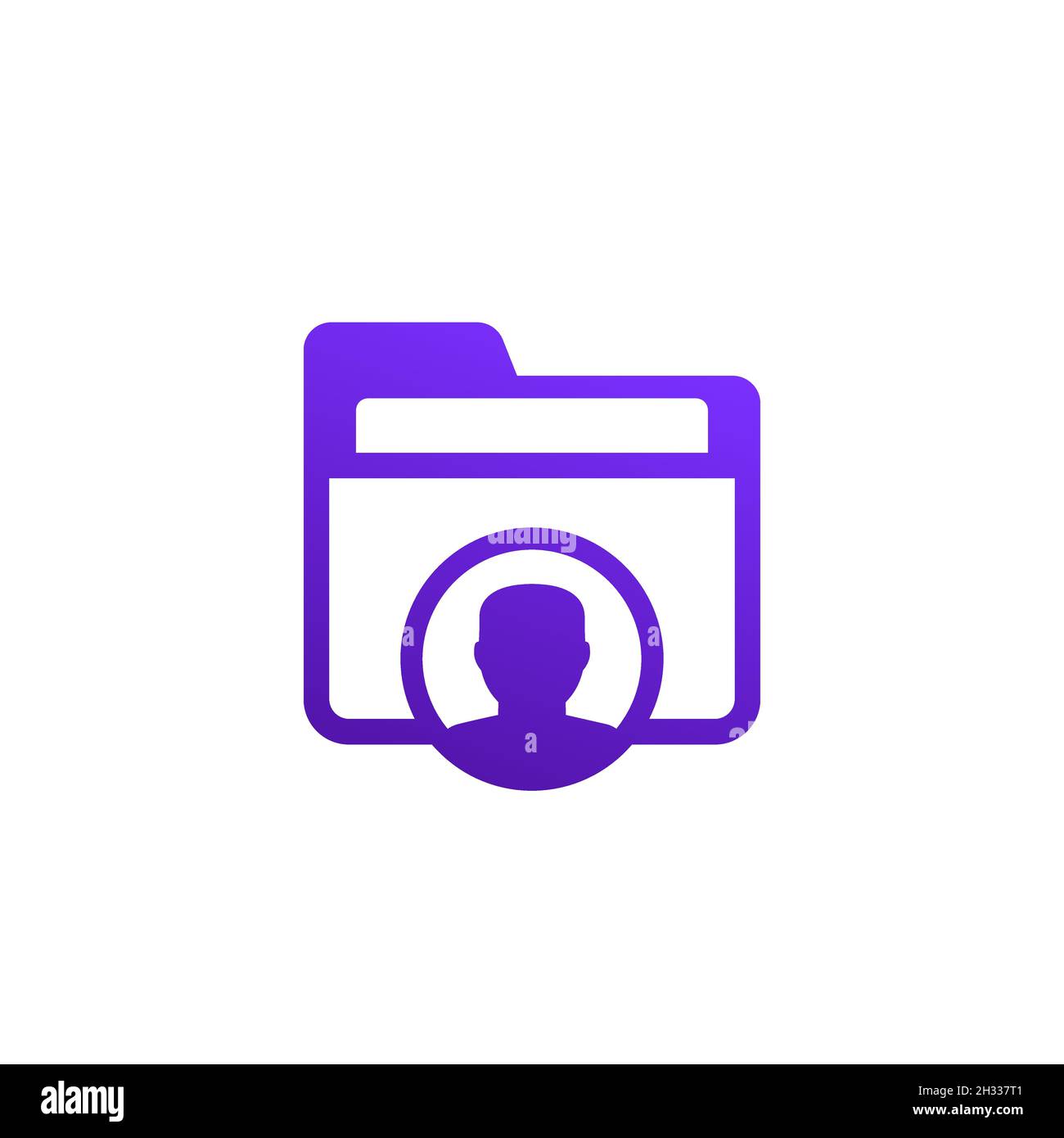Personal data folder icon on white Stock Vector Image & Art - Alamy
