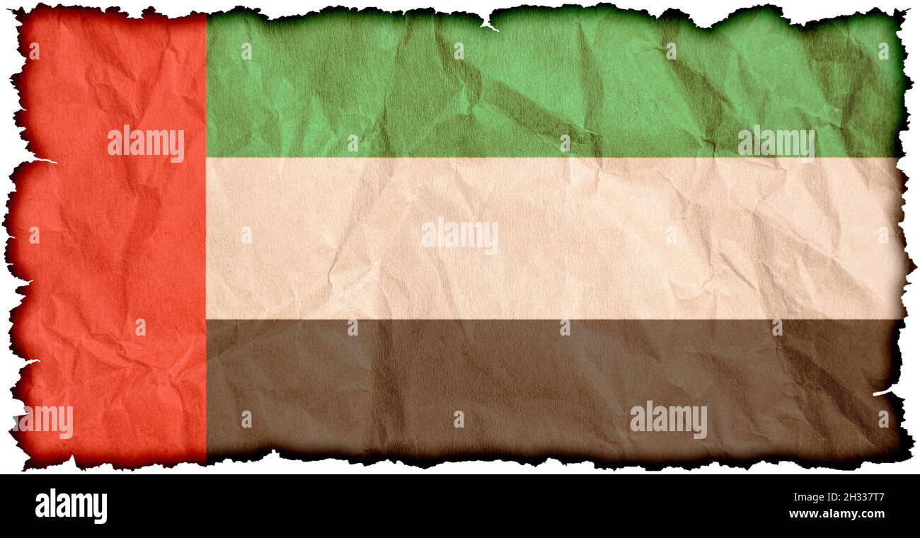 UAE flag crumpled paper grunge Stock Photo - Alamy