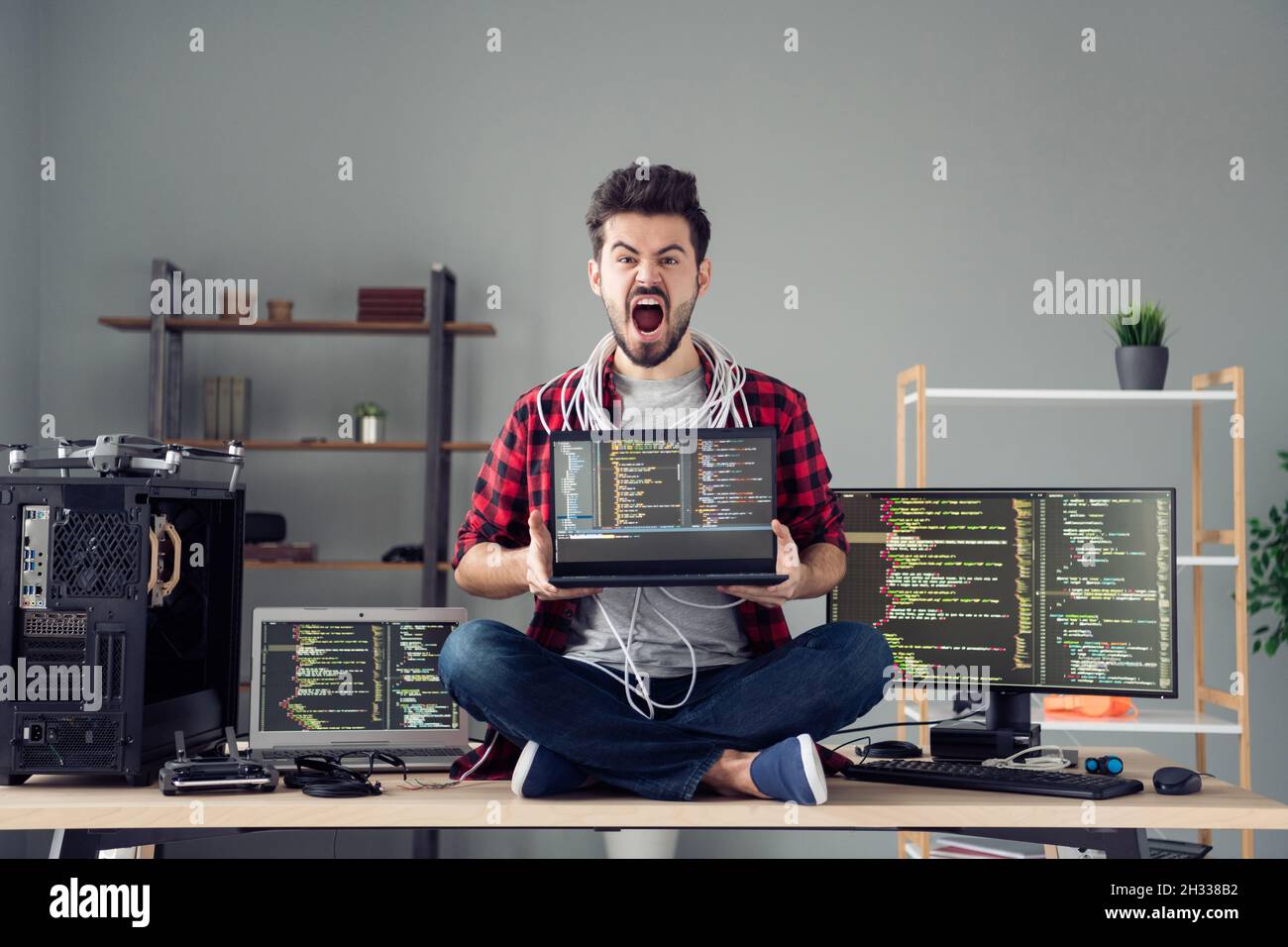 Outraged overwhelmed hi-res stock photography and images - Alamy