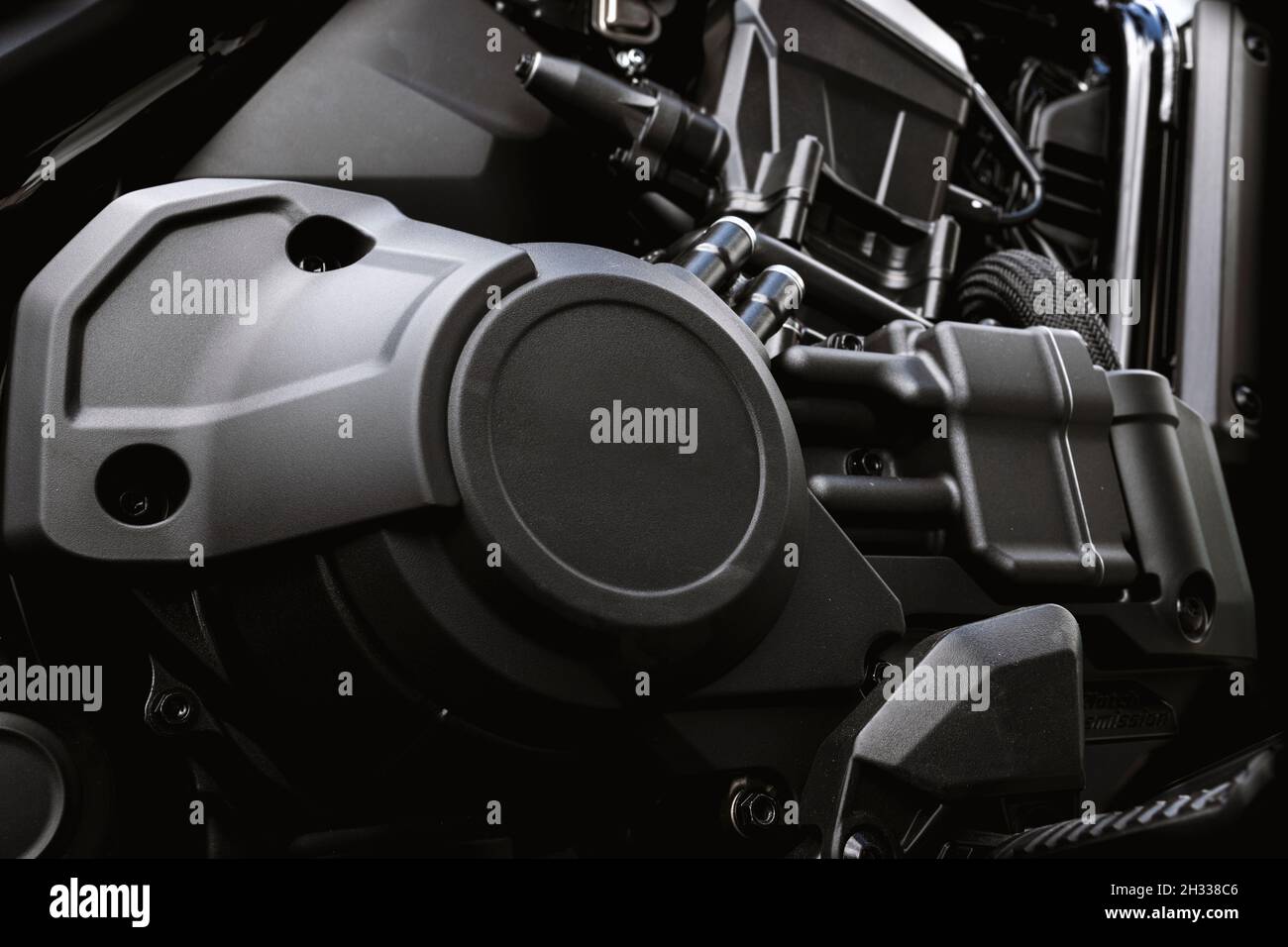 close-up detail of motorcycle engine. bigbike. sport bike Stock Photo ...