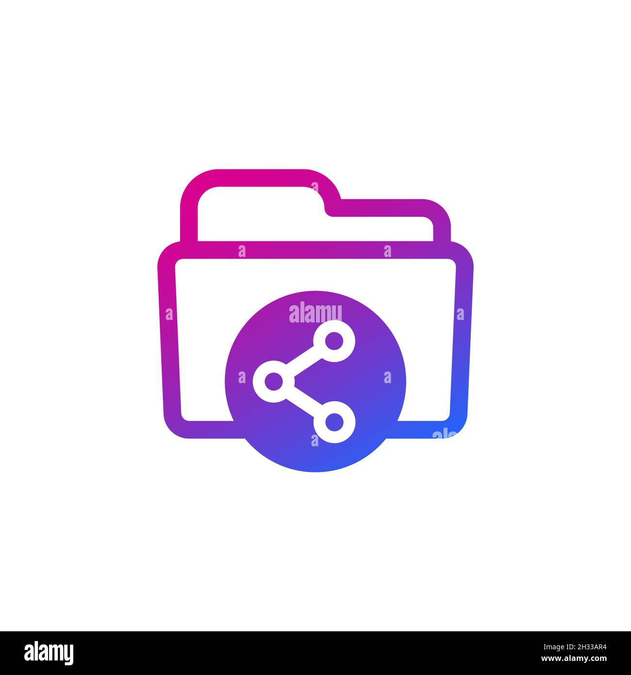 shared folder icon on white Stock Vector Image & Art - Alamy