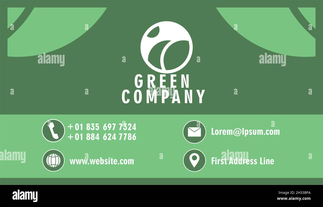 green company card Stock Vector Image & Art - Alamy