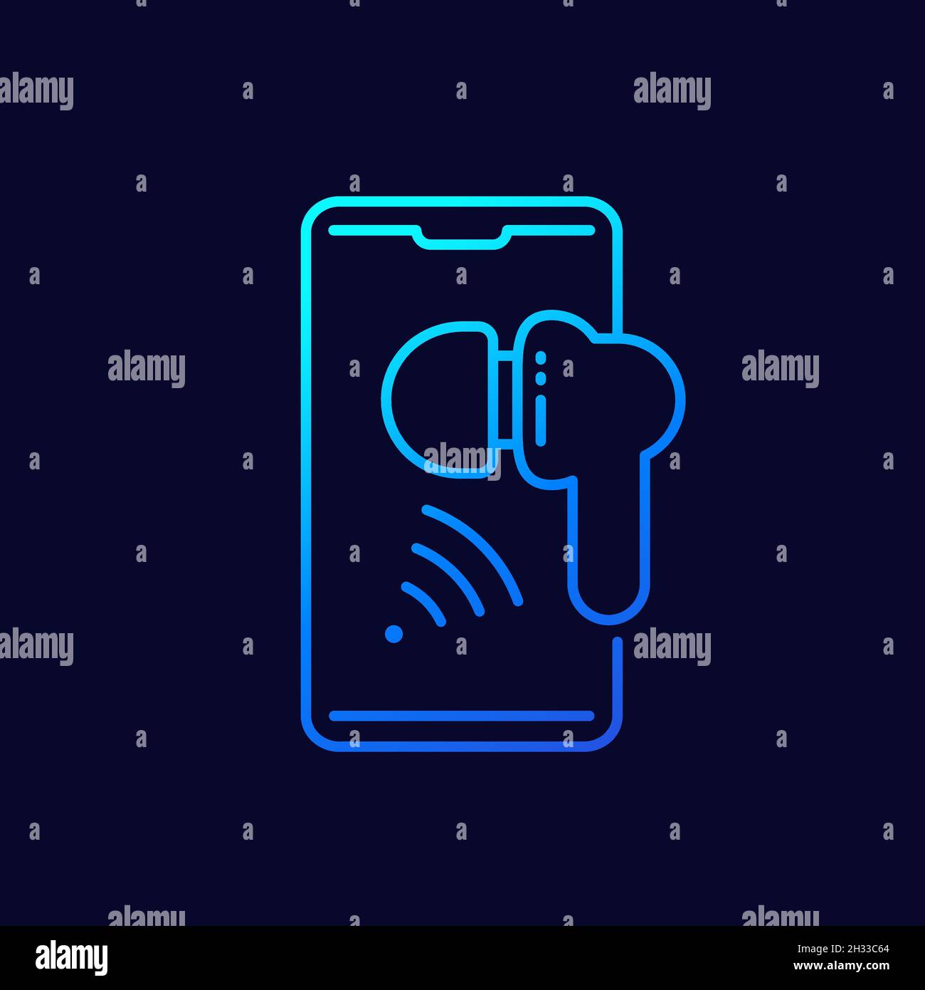 Smart earbuds Stock Vector Images - Alamy