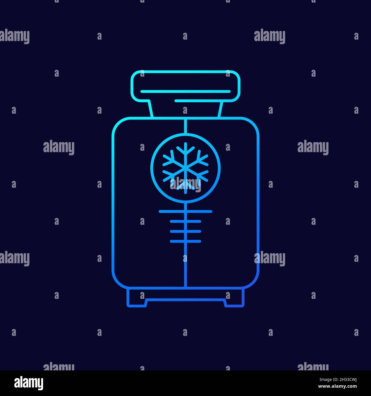 cryotherapy line icon with a cryosauna, vector Stock Vector Image & Art ...