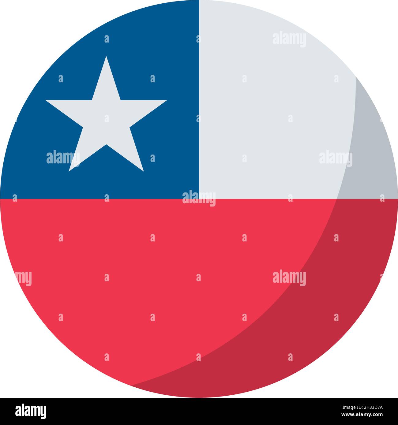 round flag of chile Stock Vector Image & Art - Alamy