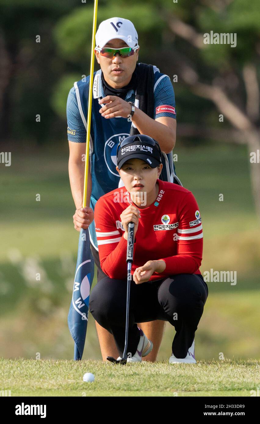 24 October 2021 - Busan, South Korea : Lim Hee-Jeong of South Korea ...