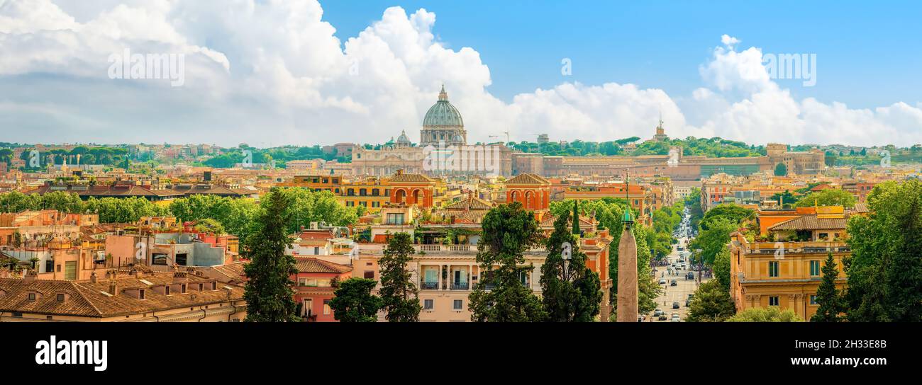 Panorama of Rome on a sunny day Stock Photo - Alamy