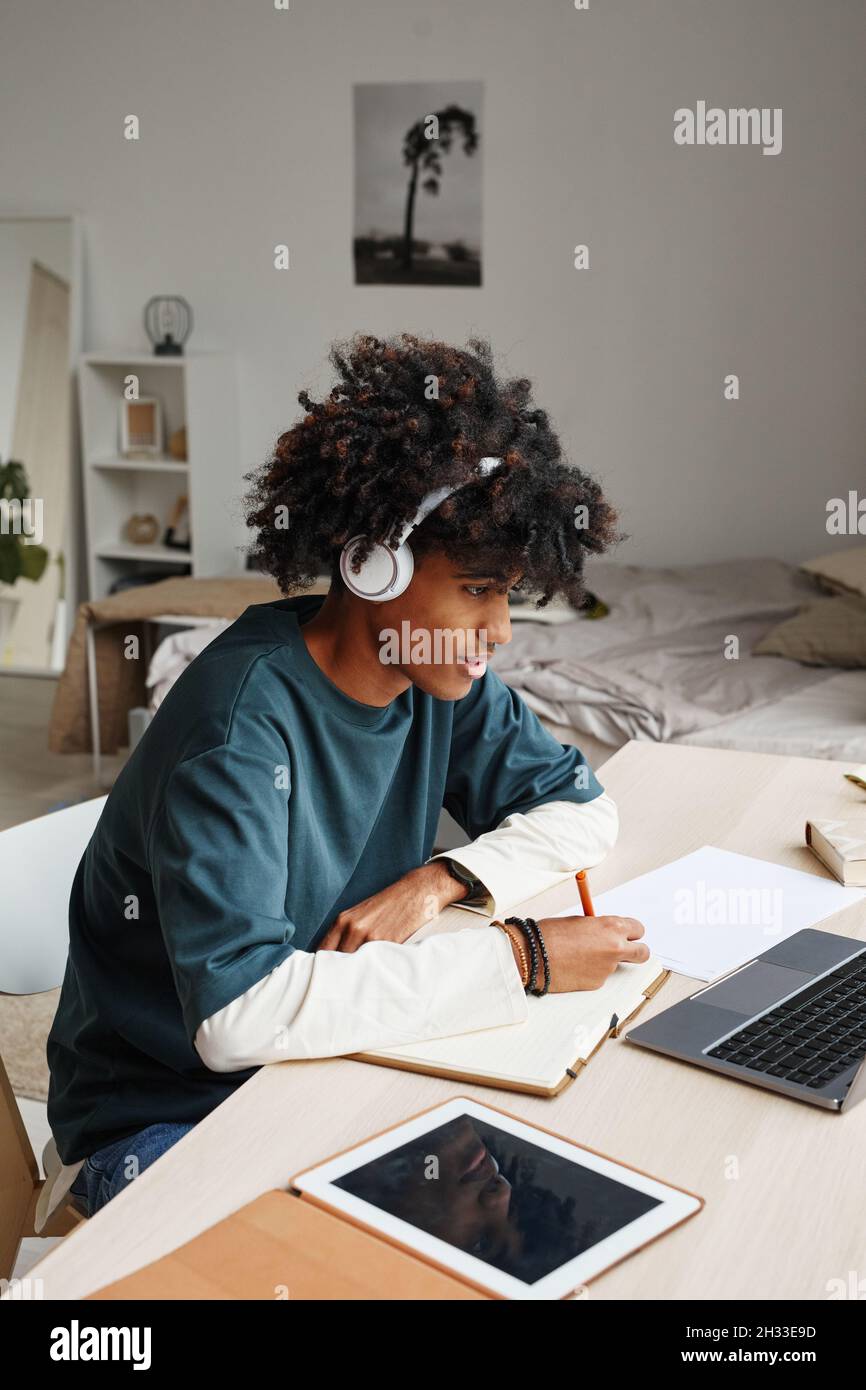 Black college student laptop home hi-res stock photography and images ...