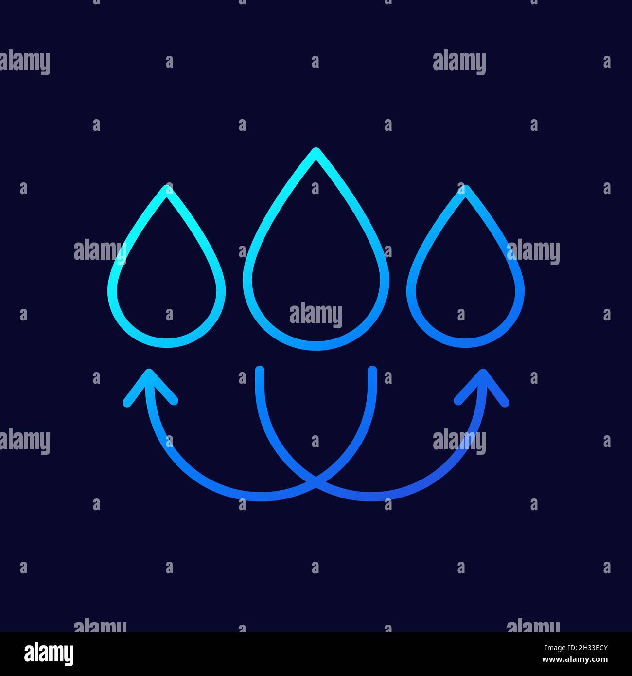 waterproof or water resistant sign, linear vector Stock Vector Image ...