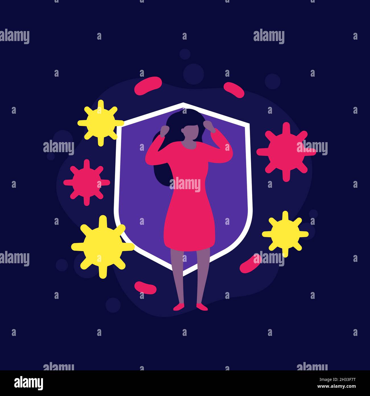 Immune System And Viruses Vector Art Stock Vector Image And Art Alamy