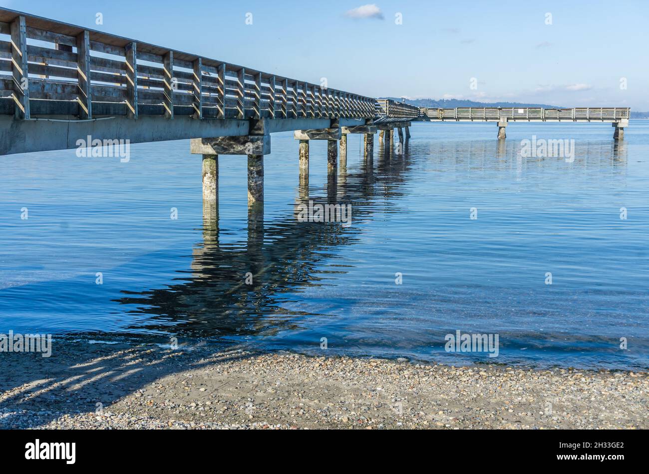 An empty pier at Dash Point, Washington Stock Photo - Alamy