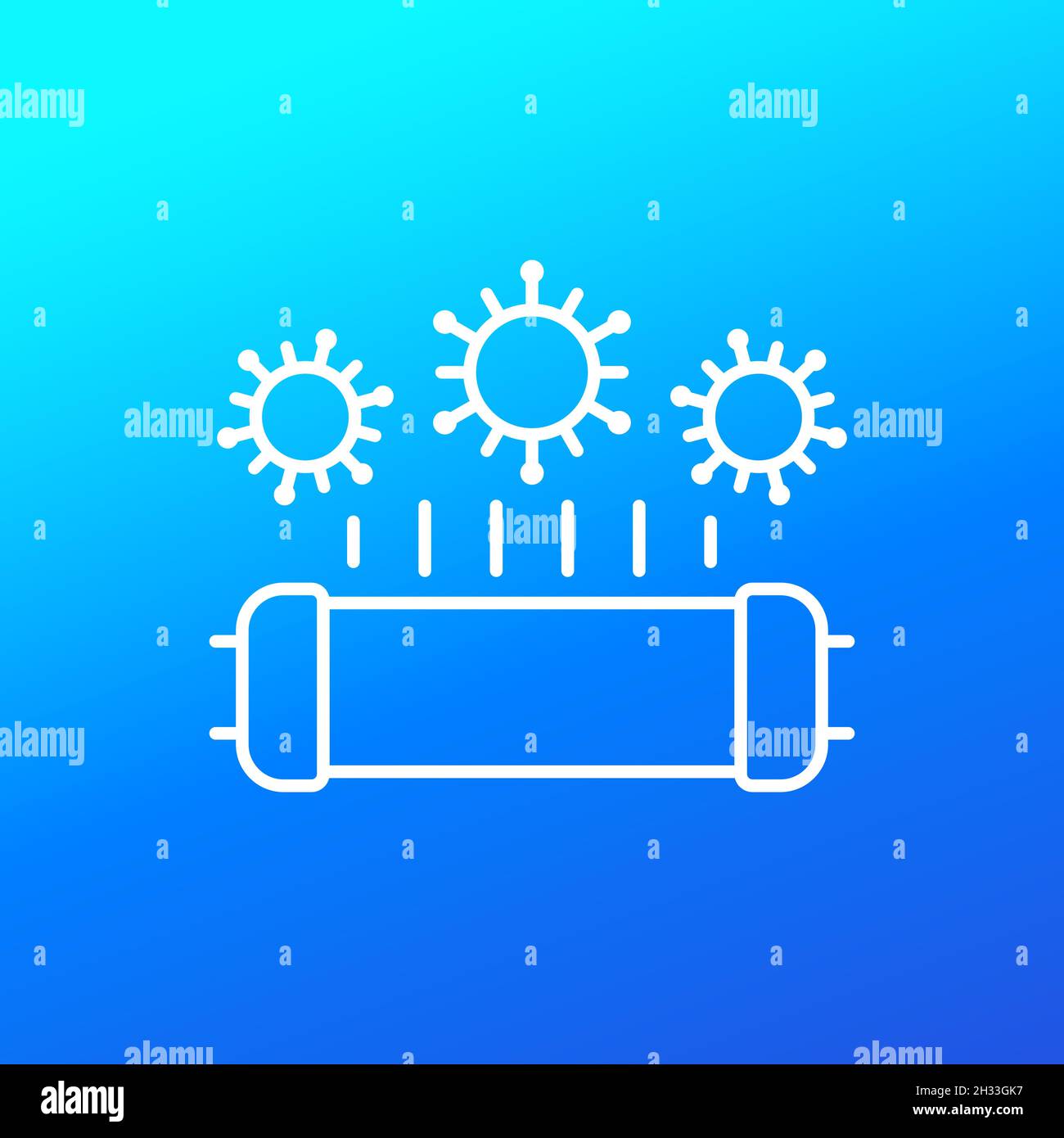 UV-C lamp for disinfection line vector icon Stock Vector Image & Art ...