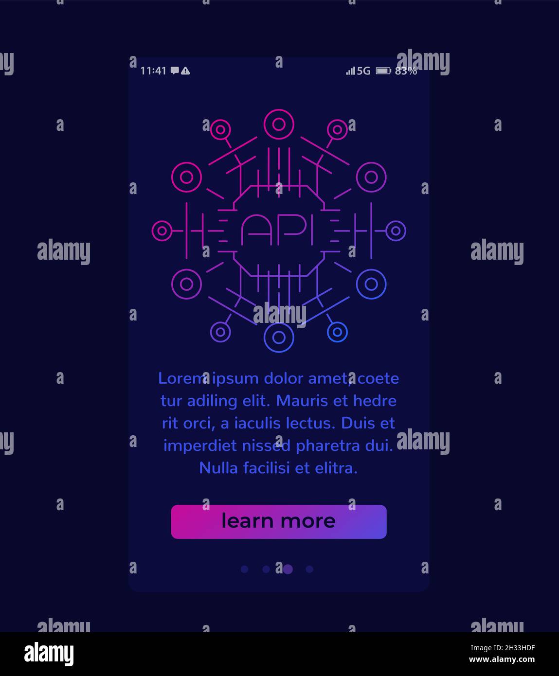 Api Application Programming Interface Banner Stock Vector Image And Art Alamy