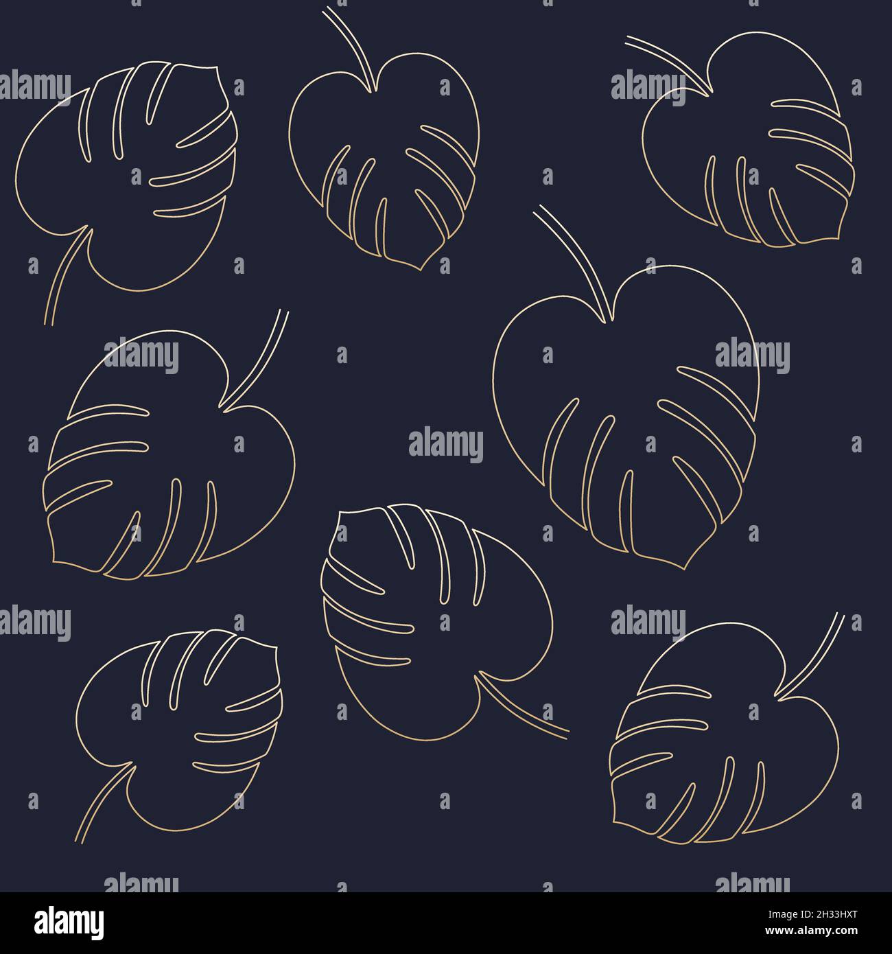 Monstera leaves pattern, vector design Stock Vector Image & Art - Alamy