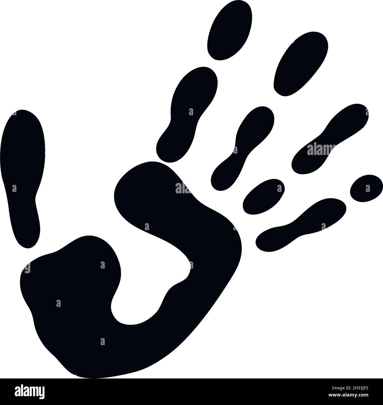 handprint - Sticker for car isolated on white. Vector stock Stock ...