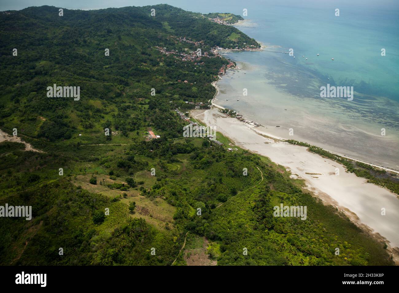 Aerial view of a beach in Brazil Stock Photo - Alamy