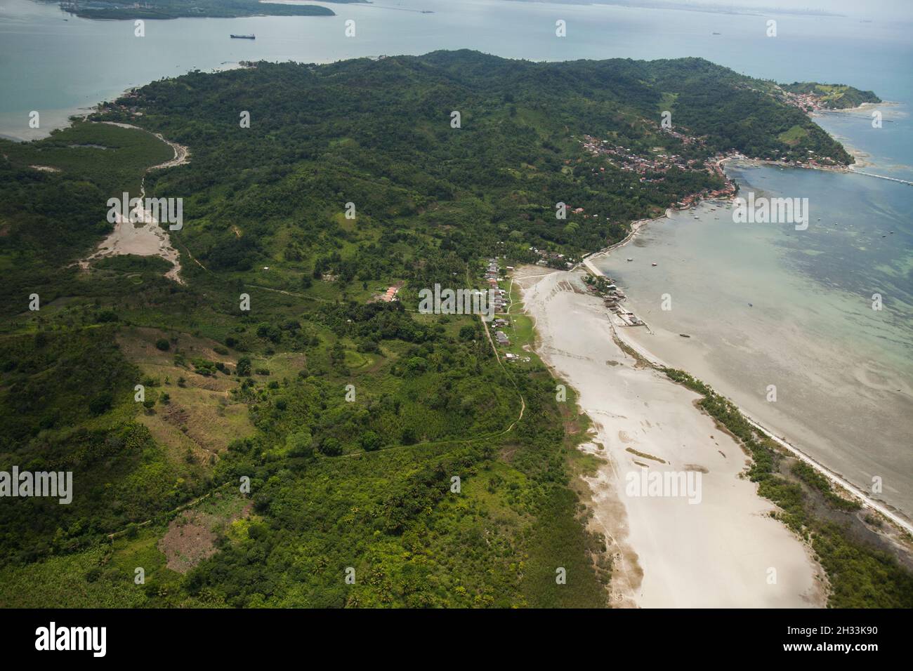 Aerial view of a beach in Brazil Stock Photo - Alamy