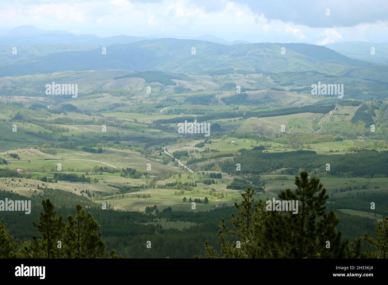 Landscape on Divcibare, Mountain Maljen, Serbia Stock Photo - Alamy