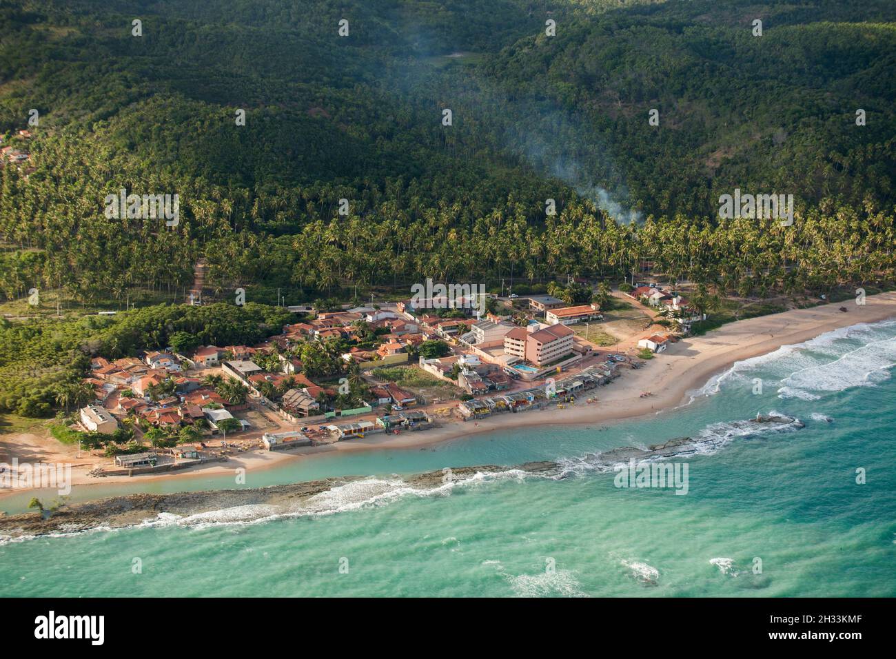 Aerial view of a beach in Brazil Stock Photo - Alamy