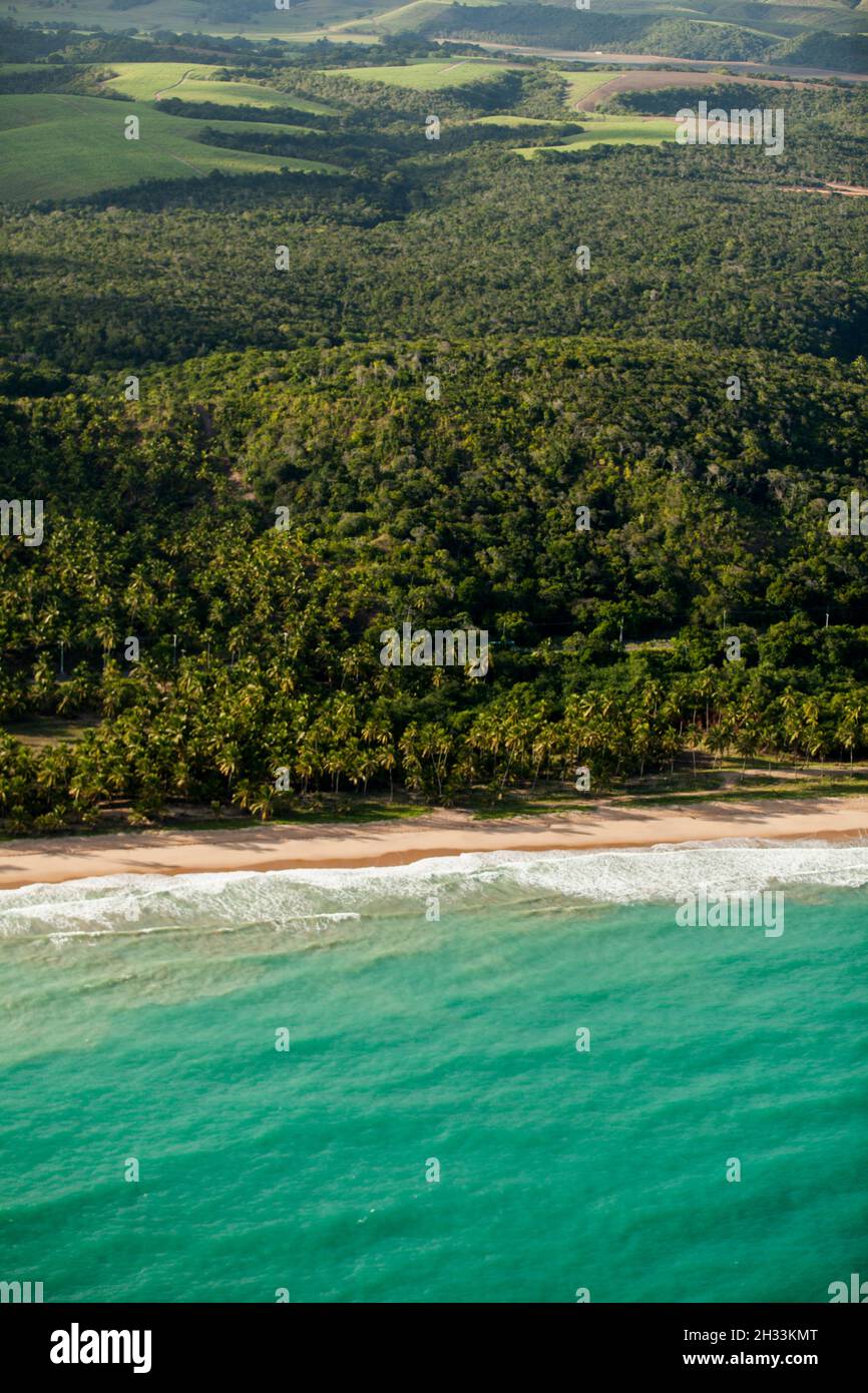 Aerial view of a beach in Brazil Stock Photo - Alamy