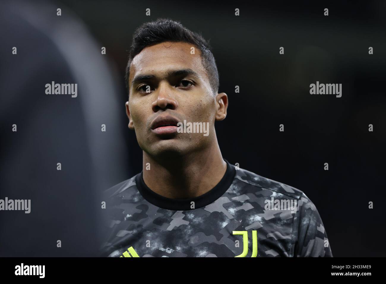 Alex Sandro of Juventus FC warms up during the Serie A 2021/22 football ...