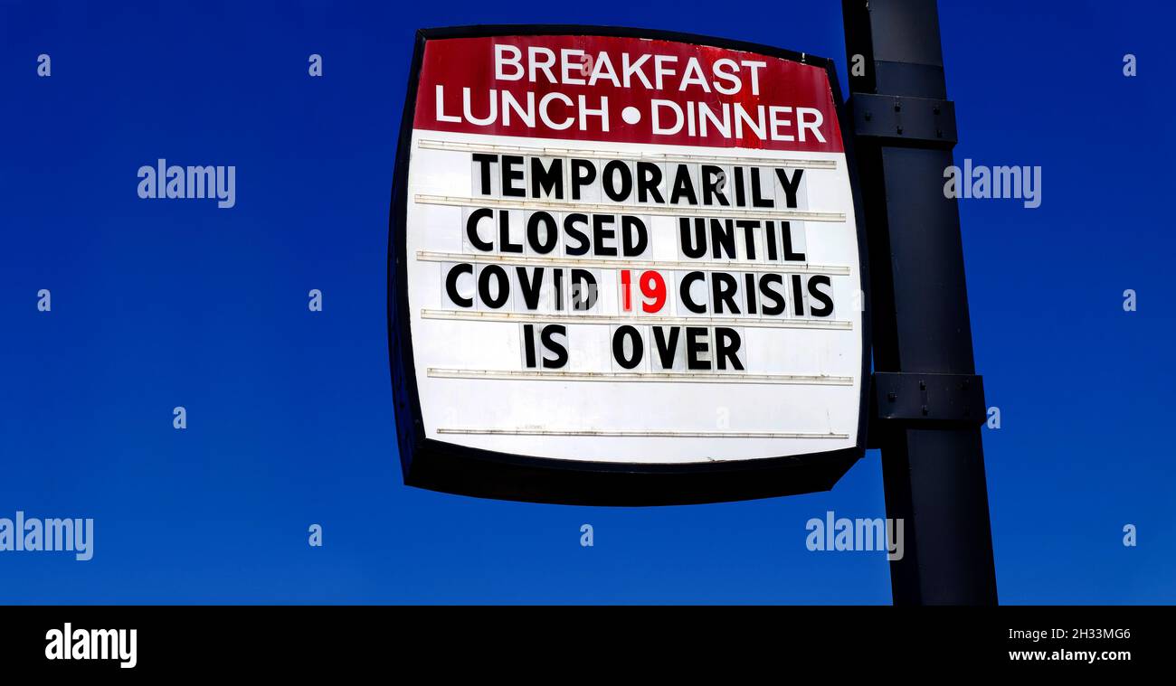 Covid-19 Coronavirus closed restaurant business food dining under ...