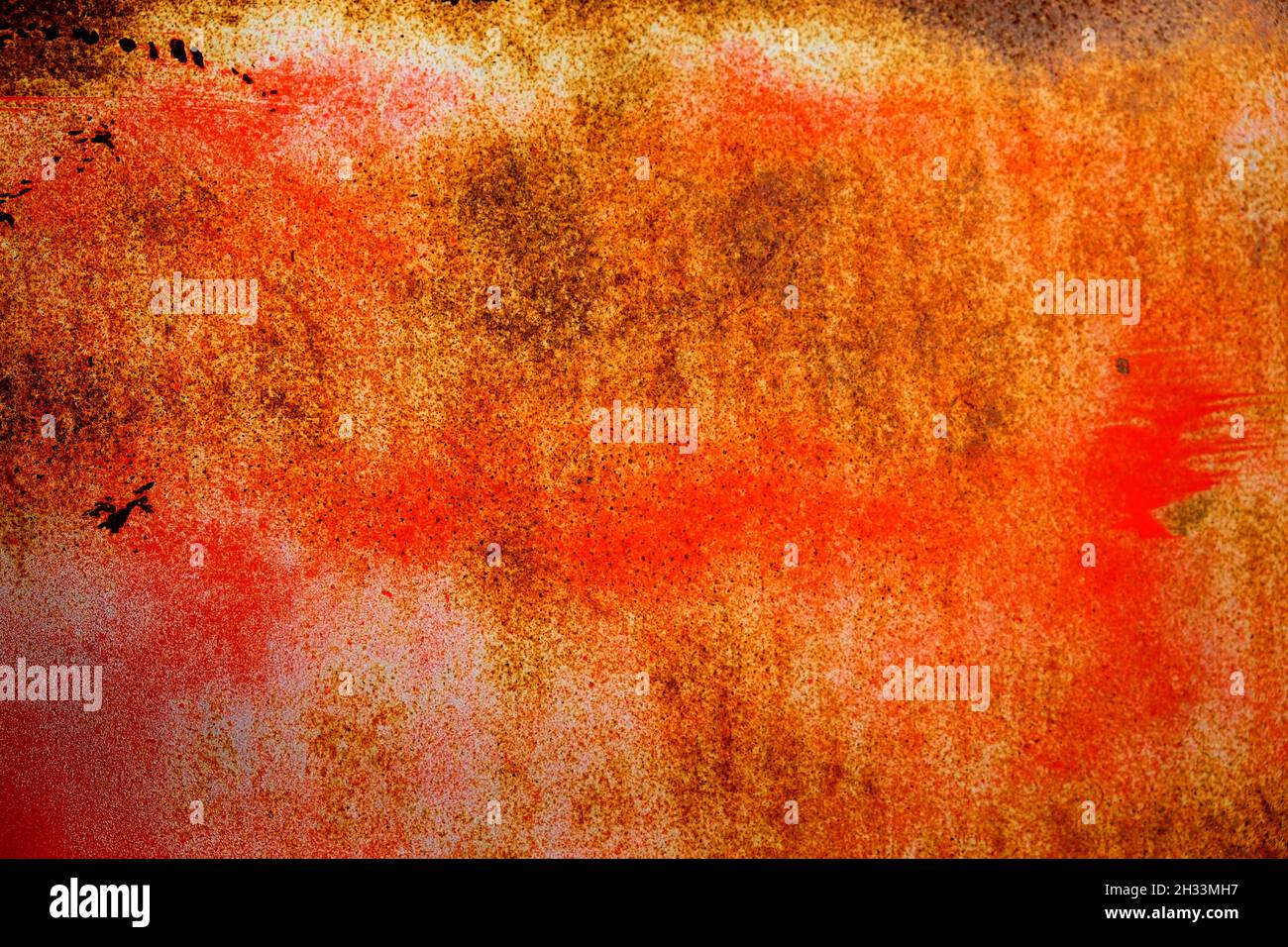 Detail of rustedold metal oxidation texture of red and orange Stock ...