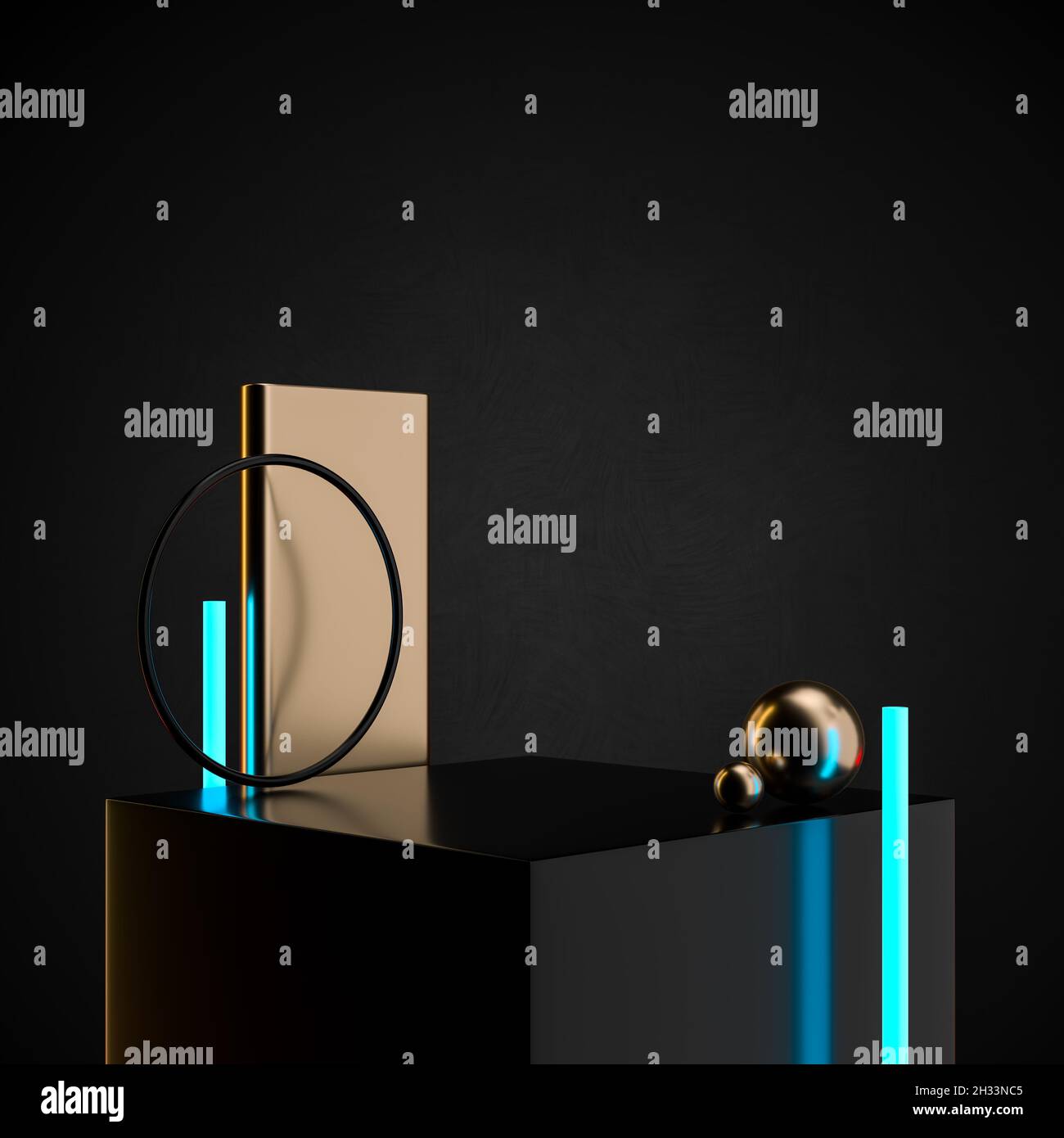 Minimalist elegant stage, podium, platform mock up for presentation. 3d ...