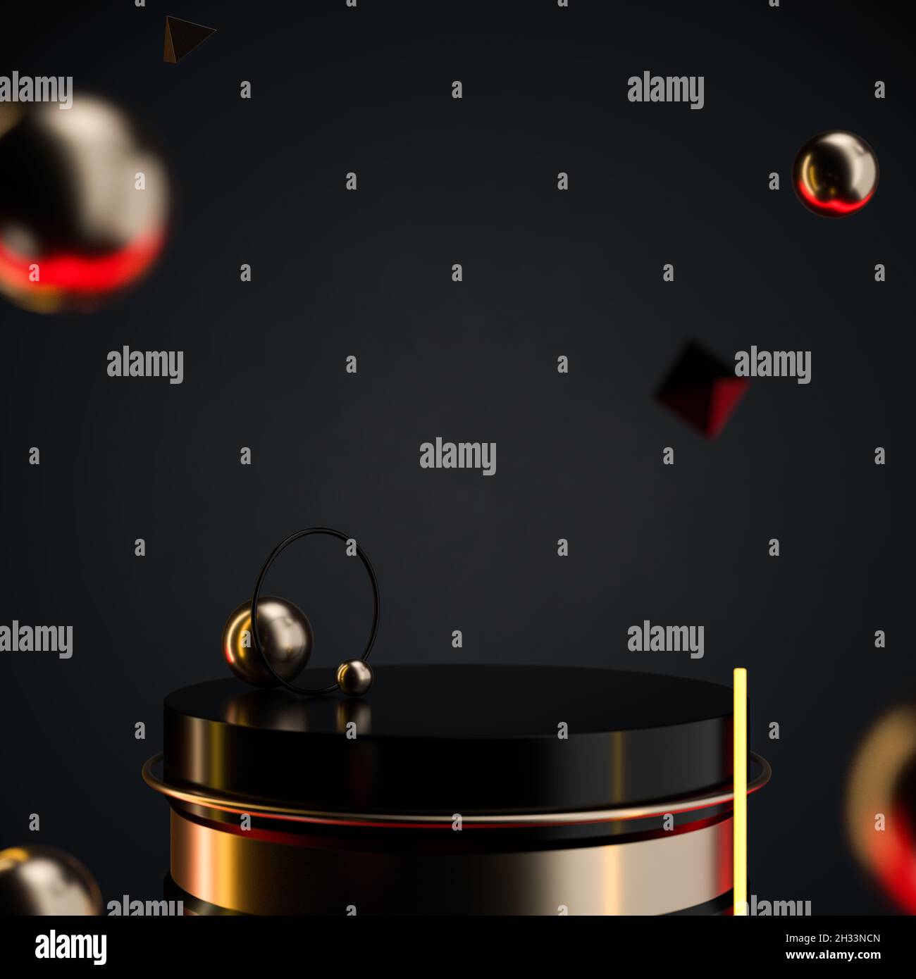 Minimalist elegant stage, podium, platform mock up for presentation. 3d ...