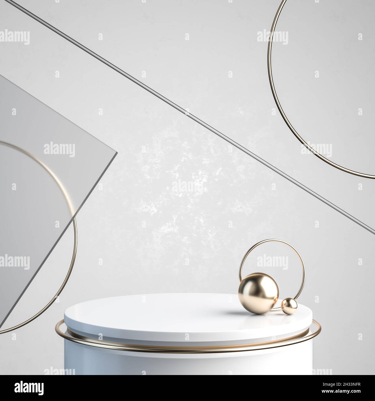 Minimalist elegant stage, podium, platform mock up for presentation. 3d ...