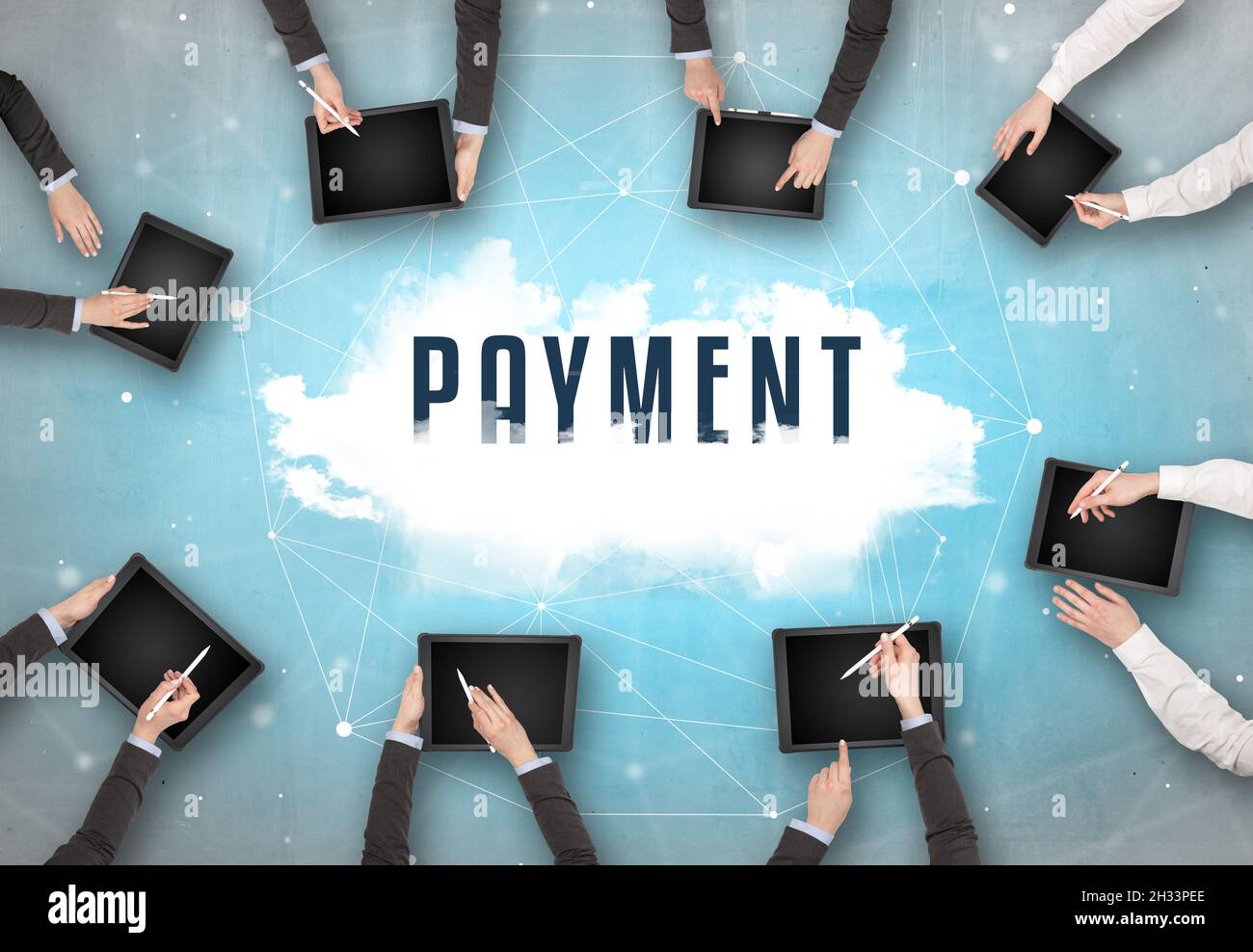 Group of people having a meeting Stock Photo - Alamy