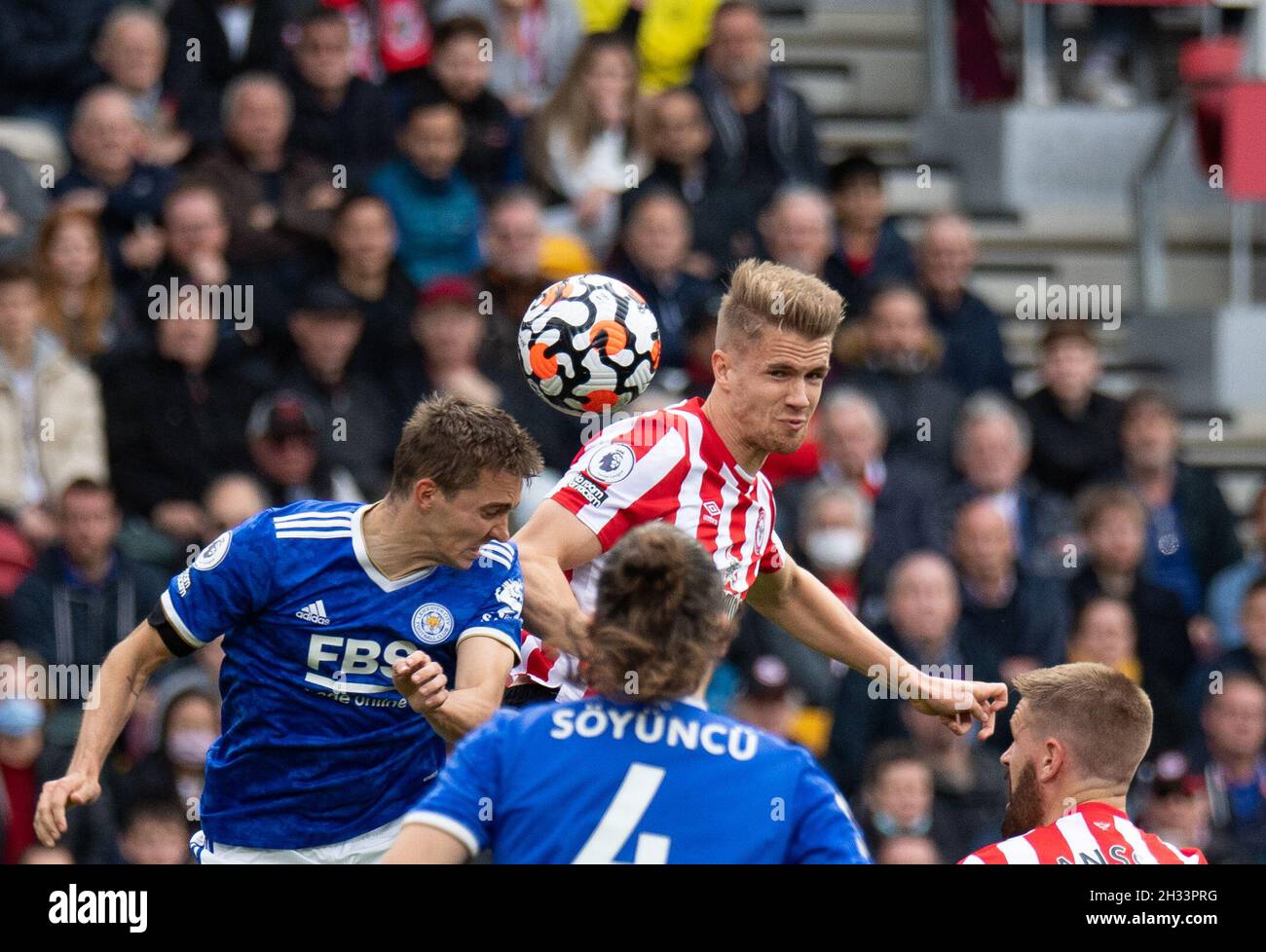 Brentford, UK. 24th Oct, 2021. Leicester City Timothy Castagne and ...