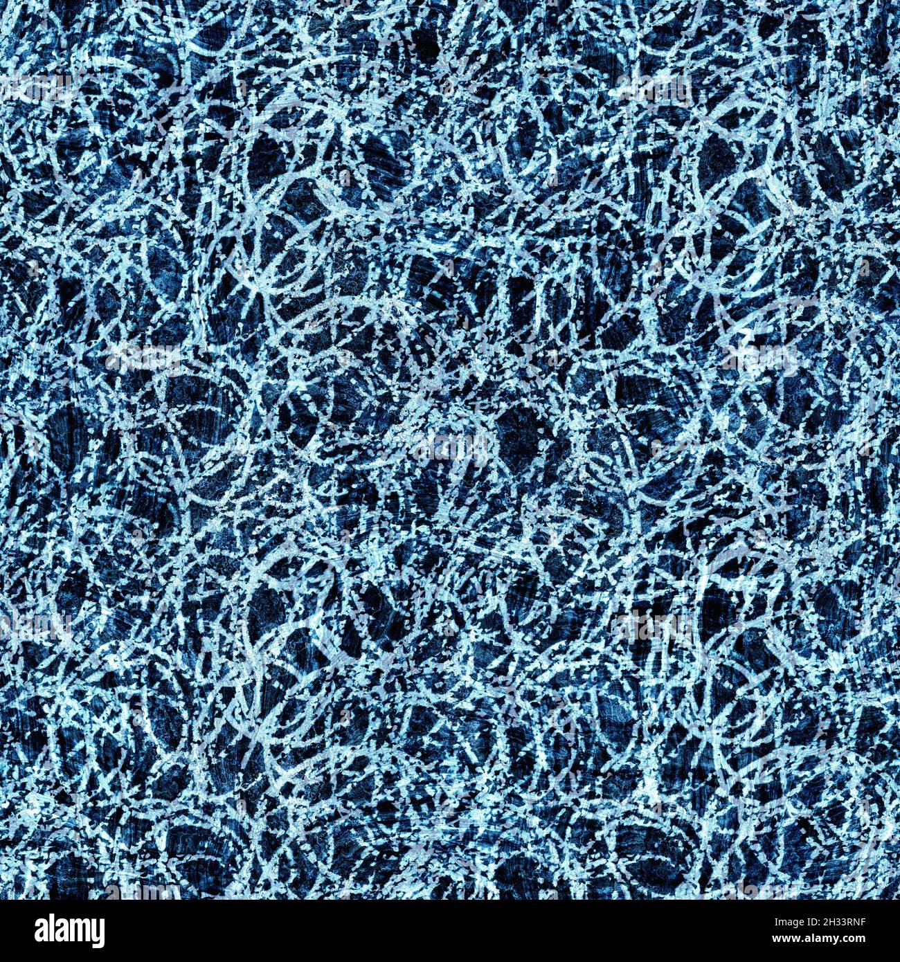 Seamless indigo block print texture on navy blue woven effect ...