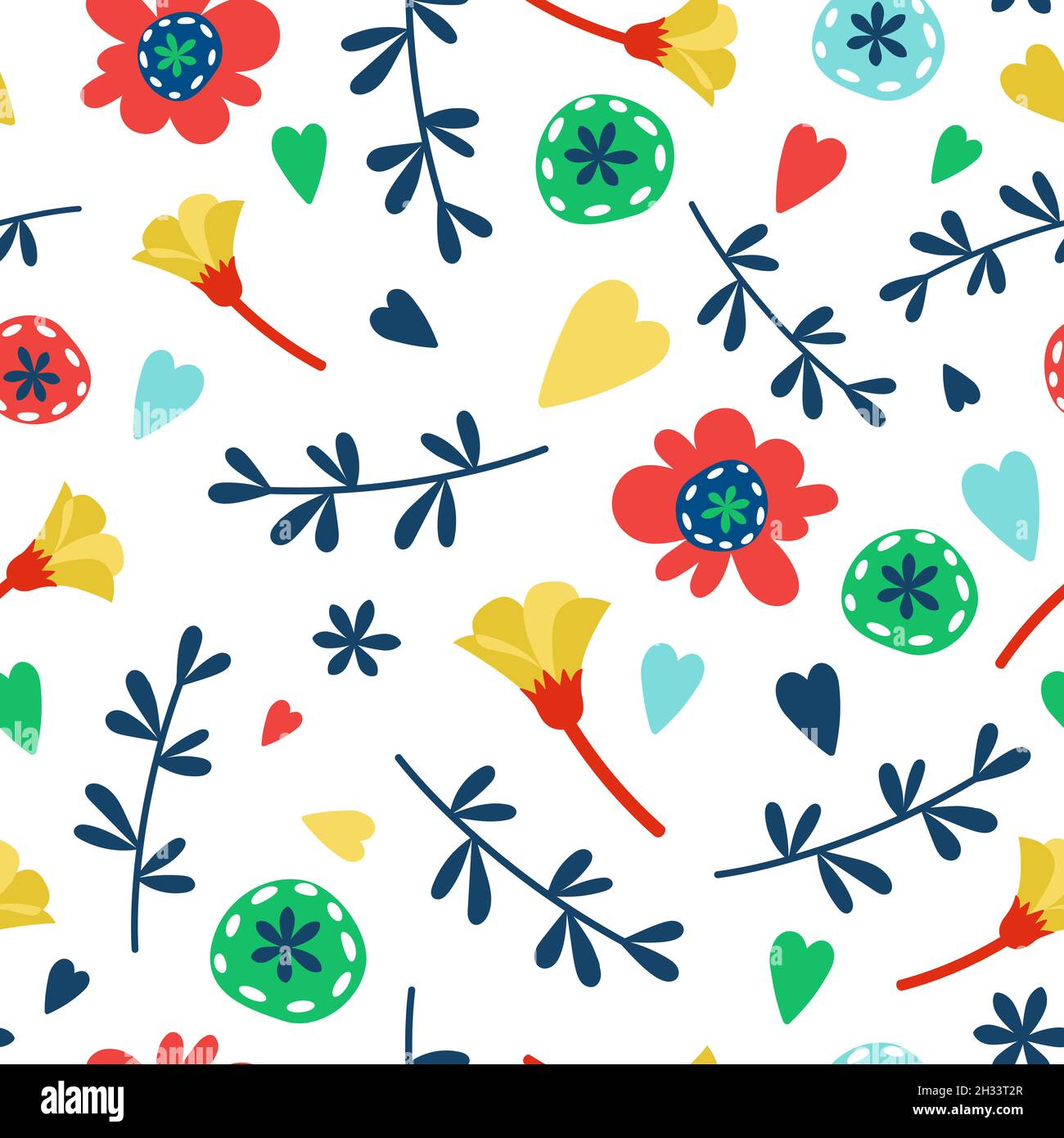 Flat flowers Stock Vector Images - Alamy
