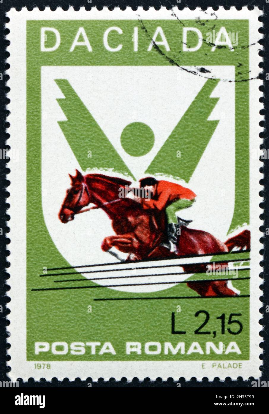 ROMANIA - CIRCA 1978: a stamp printed in Romania shows Equestrian ...