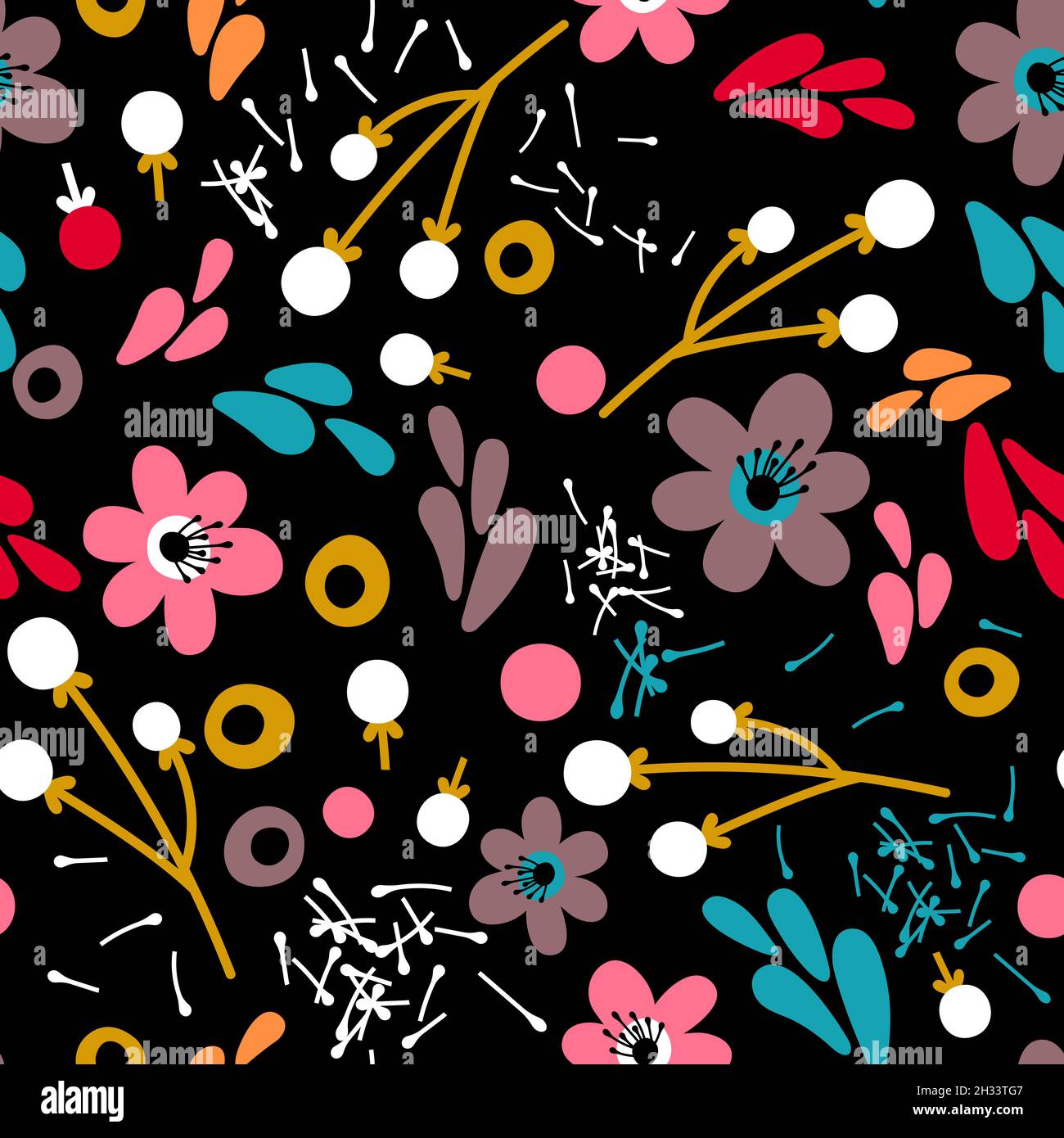 Flat flowers Stock Vector Images - Alamy