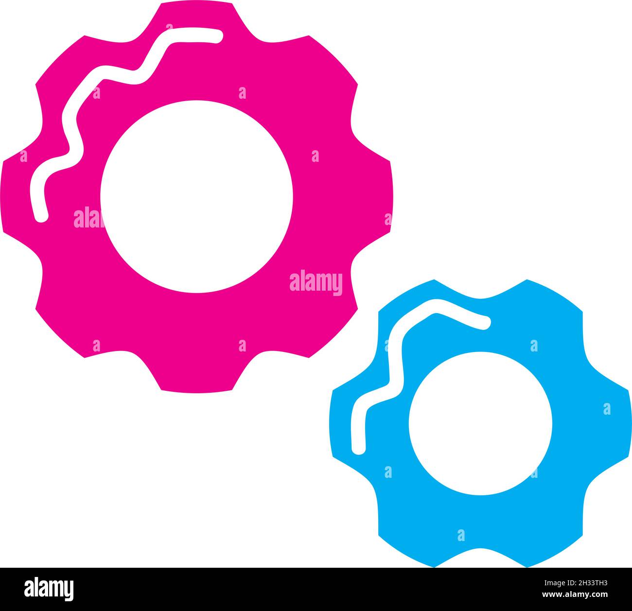 blue and pink gears settings icons Stock Vector Image & Art - Alamy