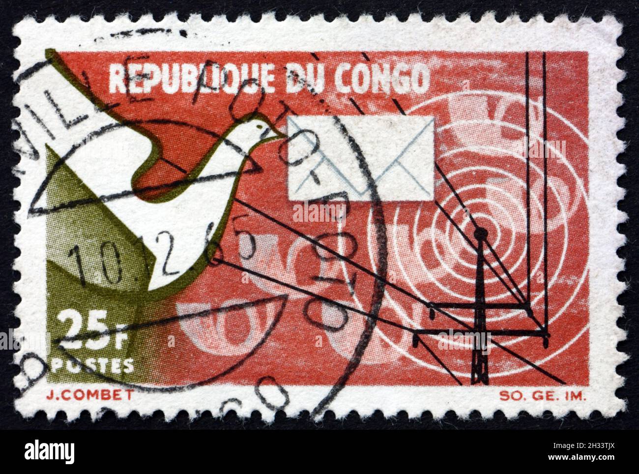 CONGO - CIRCA 1965: a stamp printed in Congo dedicated to the ...