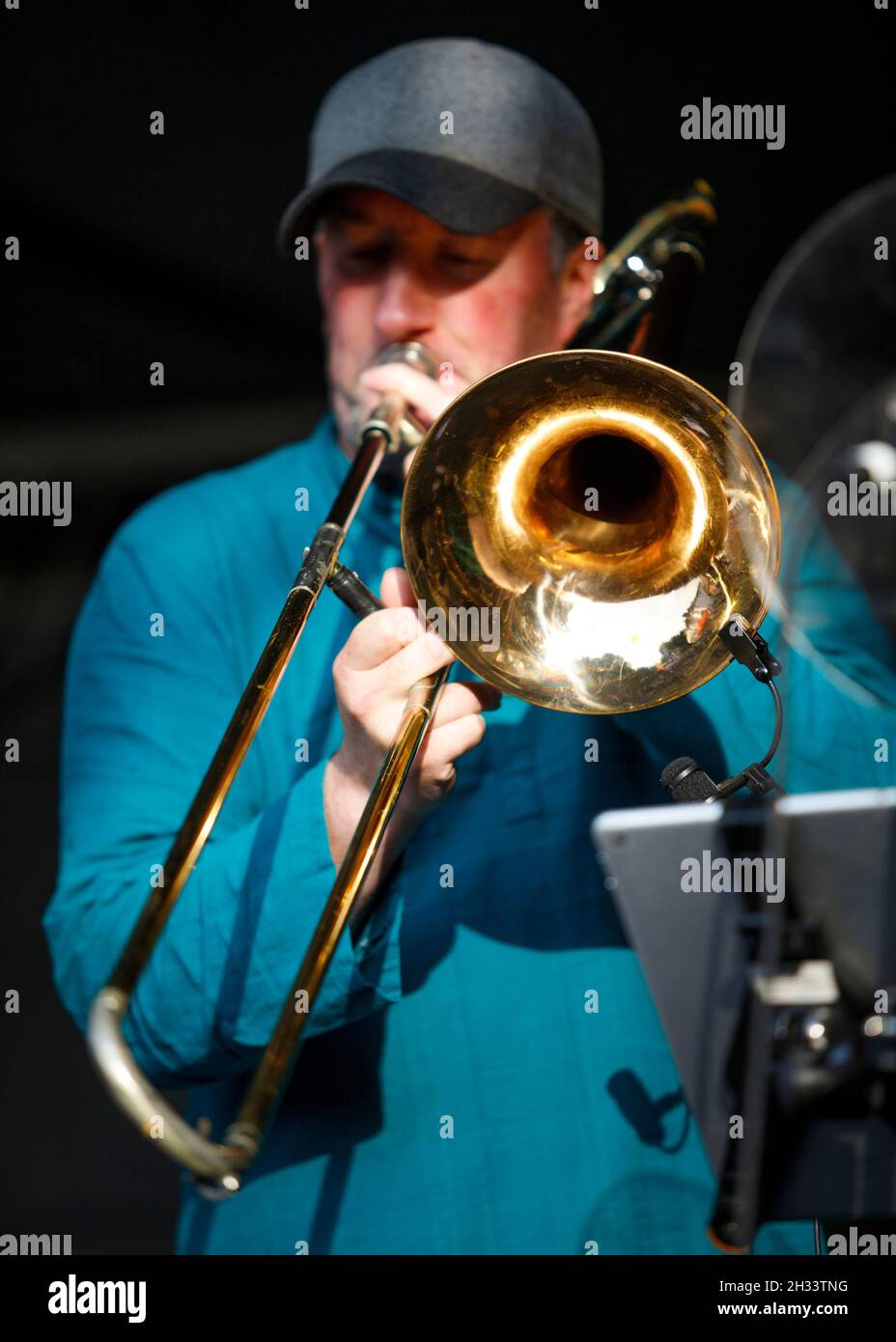 Trombone Player, Get Cape Wear Cape Fly, Garden Gathering, Leigh-on-Sea ...