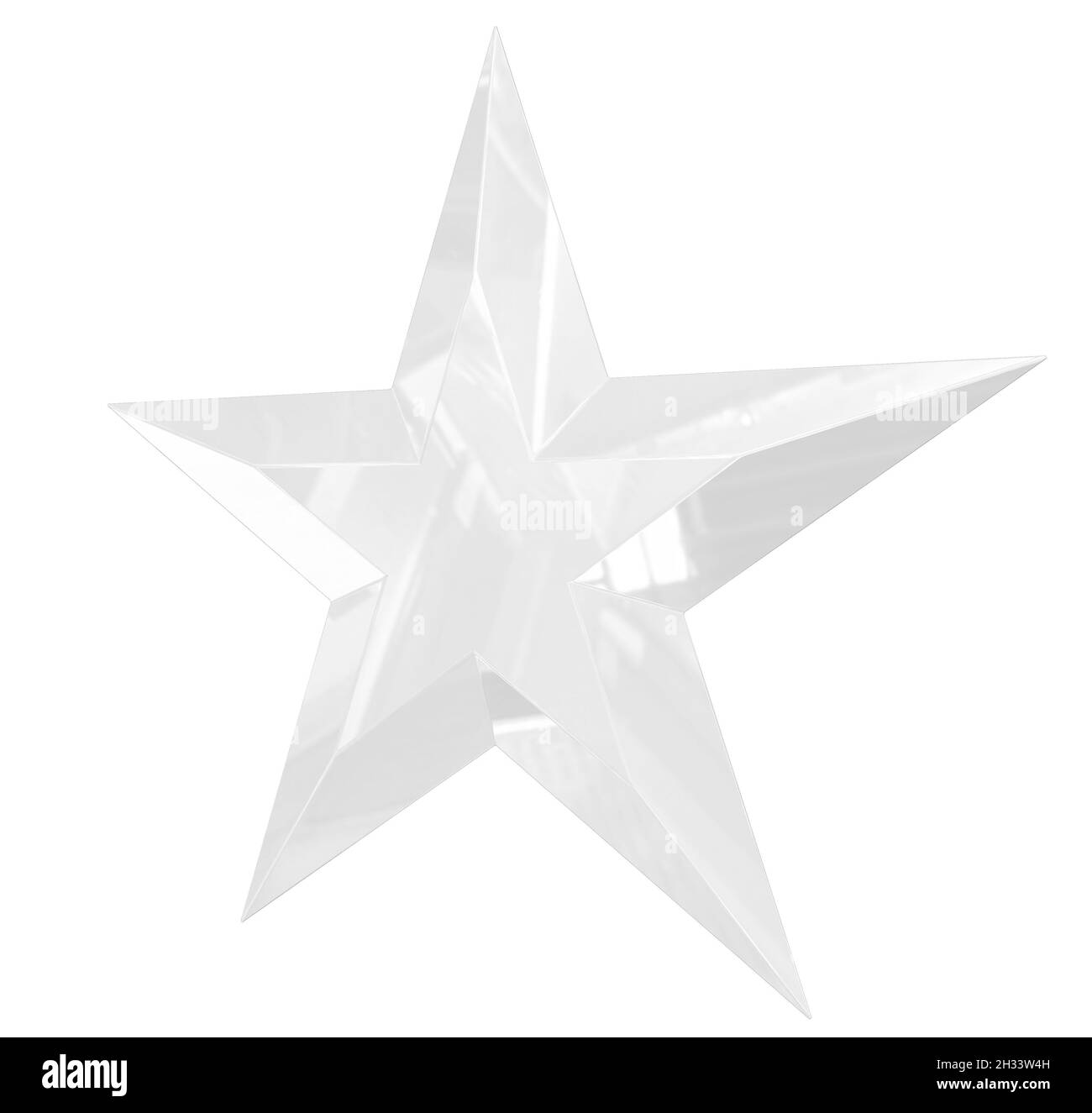 5 point star - Christmas Star - white single isolated on white ...