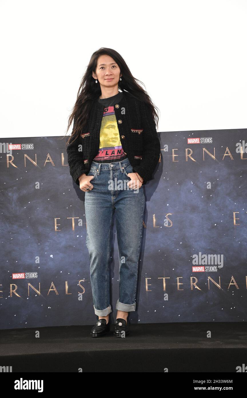 Chloe Zhao Photocall of the movie -Eternals- Hotel De La Ville Rome ...