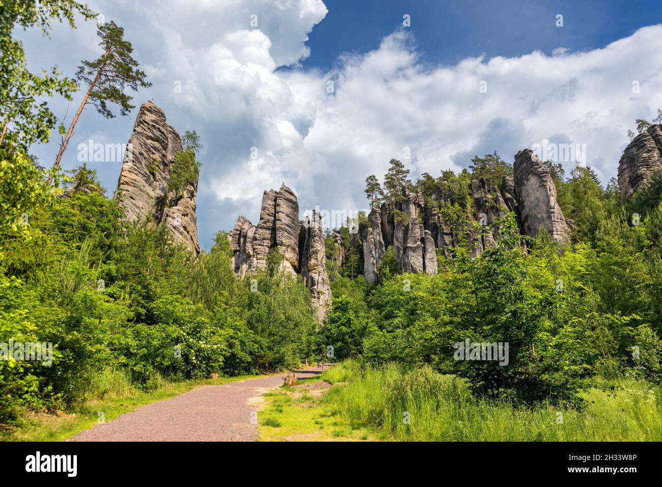Prachov rocks (Prachovske skaly) in Cesky Raj region, Czech Republic ...