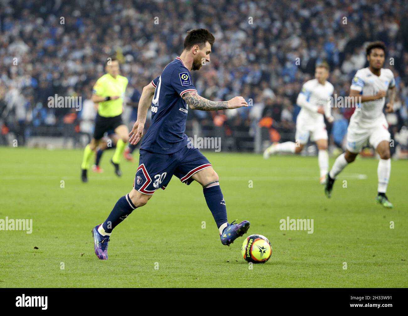 Lionel Messi of PSG during the French championship Ligue 1 football ...