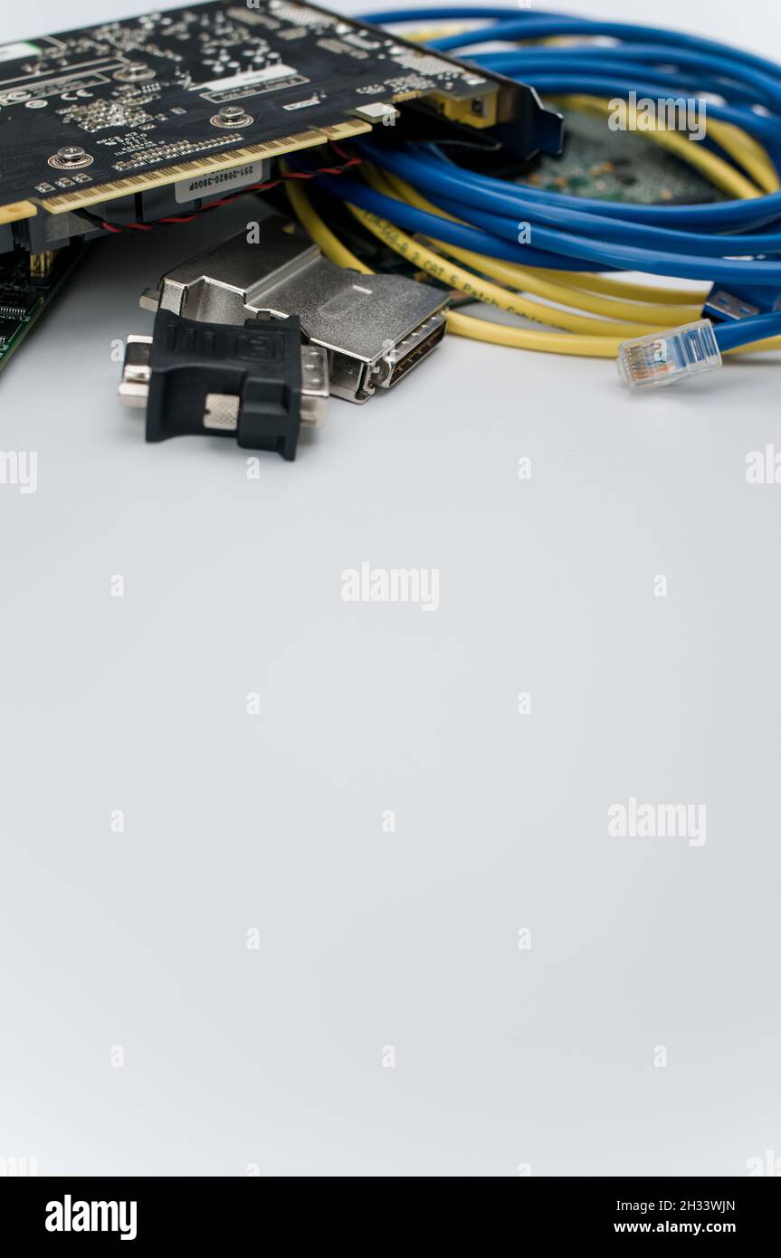 COMO, ITALY - Oct 23, 2021: electronic devices integrated circuit ...