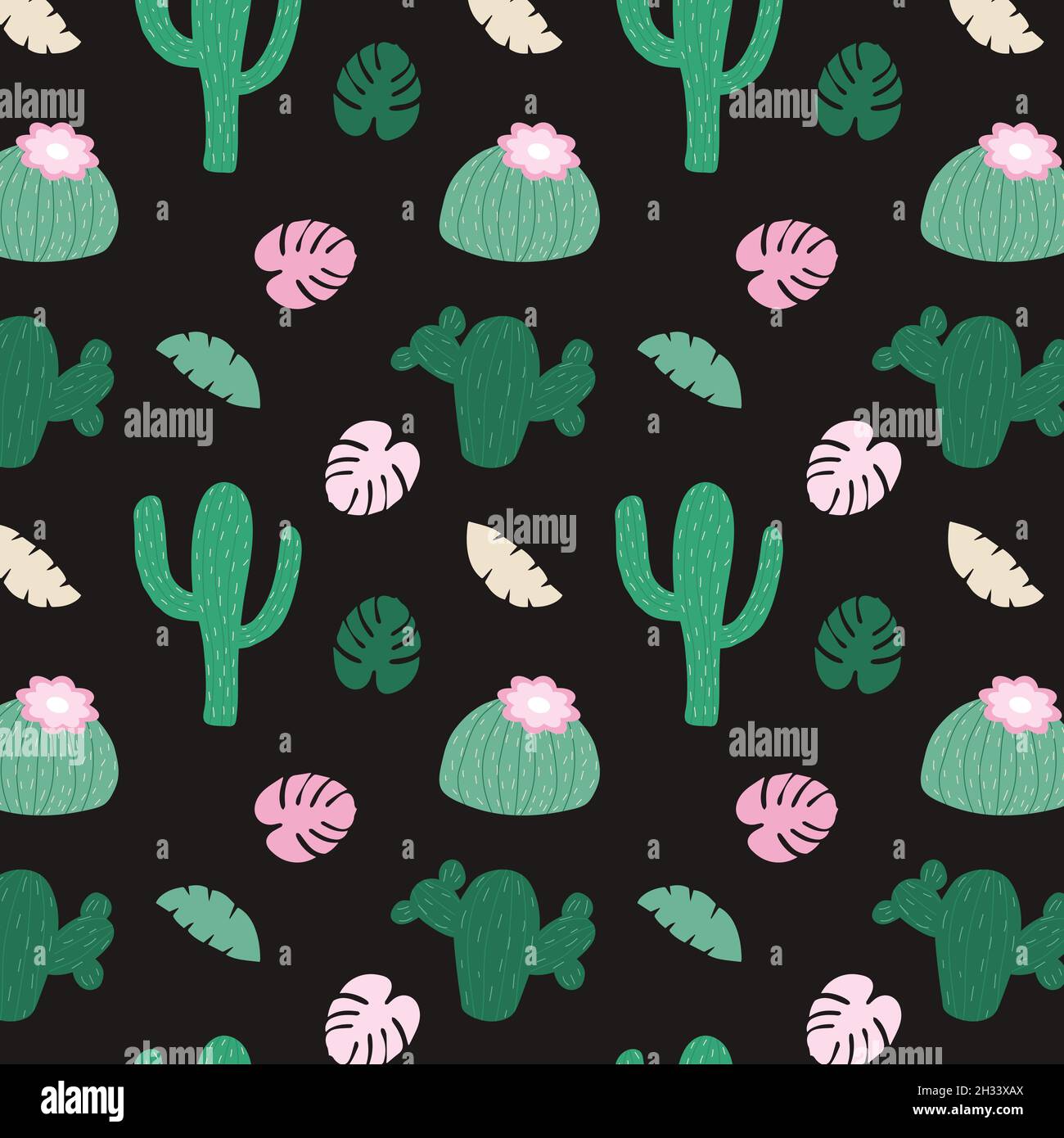 Cactus with leaves Stock Vector Images - Alamy